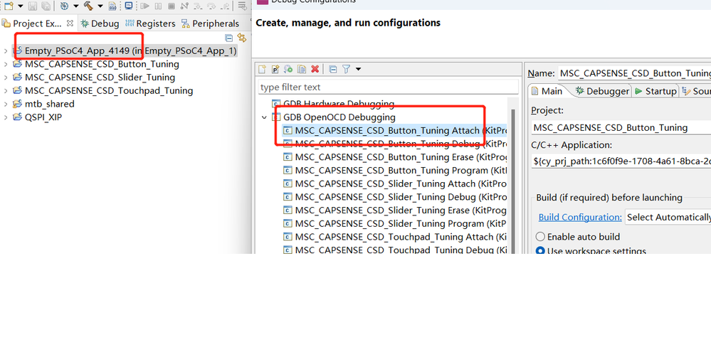 Solved Modustoolbox的mini4 Debug使用 Infineon Developer Community