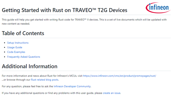 Getting started with Rust on TRAVEO™ T2G devices
