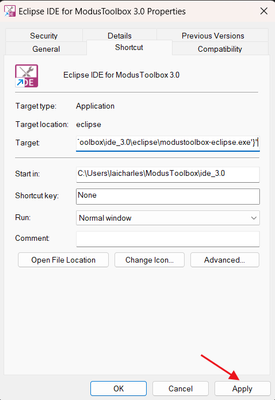 Bond CY_TOOLS_PATHS to Your Eclipse IDE for ModusToolbox™