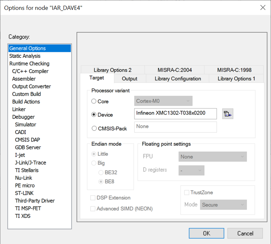 如何将DAVE4中创建的带APP的电机控制工程移植到IAR - Infineon Developer Community