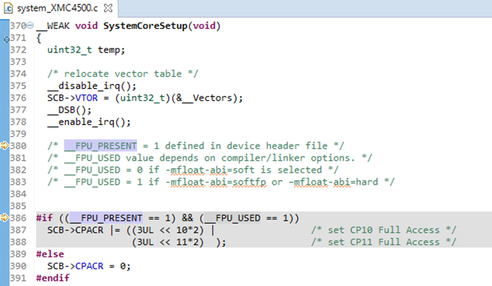 Implementing Floating Point Unit (FPU) for XMC4000 with DAVE 4.5