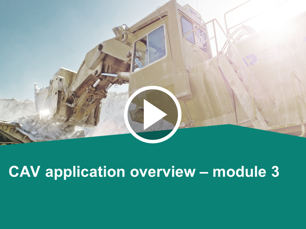 CAV application overview – module 3