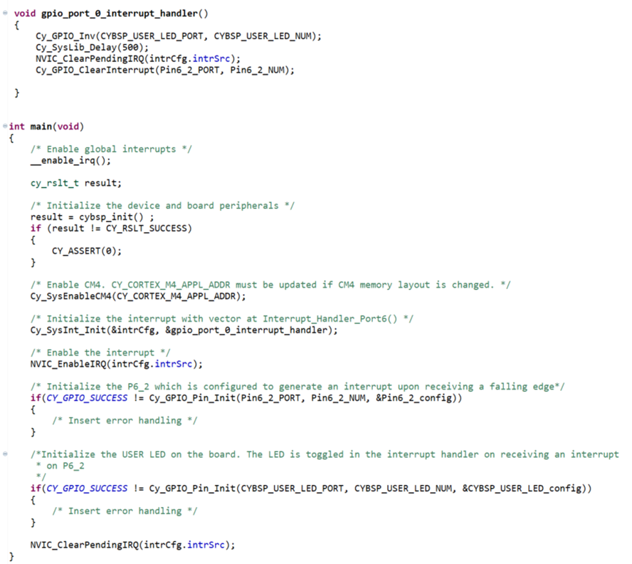 Setting Interrupts For Cm0p On Psoc™ Kba238176 Infineon Developer