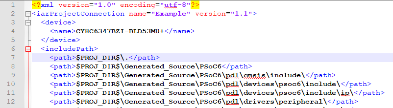 Solved: ipcf file does not export Additional Include Direc... - Infineon Developer Community
