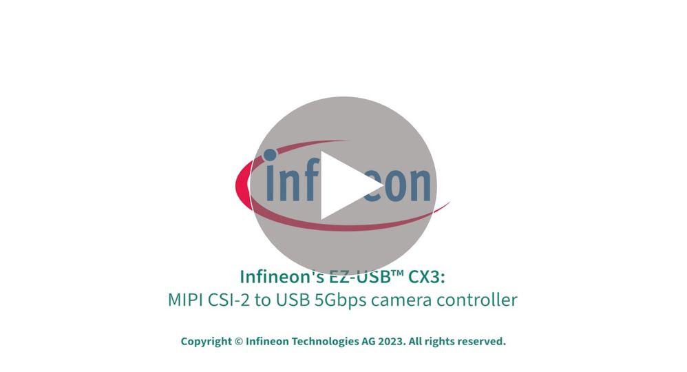 EZ-USB™ CX3 – MIPI CSI-2 to USB 5 Gbps Camera Controller