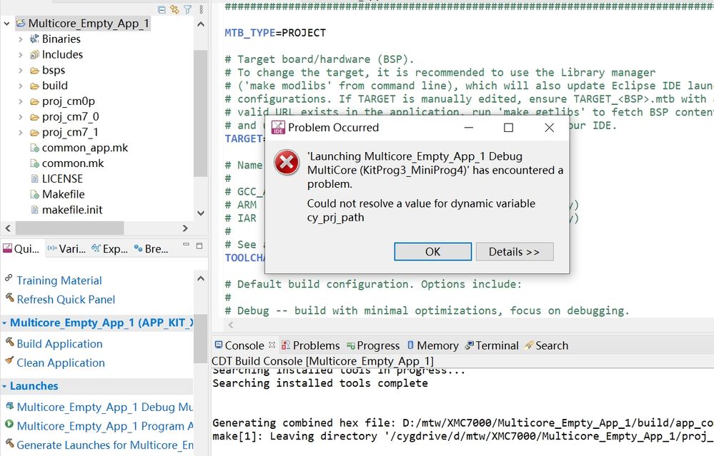 XMC7200 BSP 多核样本问题 - Infineon Developer Community