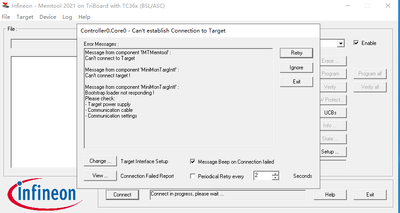 已解决: TC367芯片锁死 - Infineon Developer Community