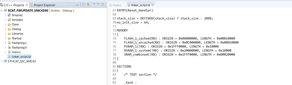 XMC4300 EtherCat Firmware Update - Infineon Developer Community