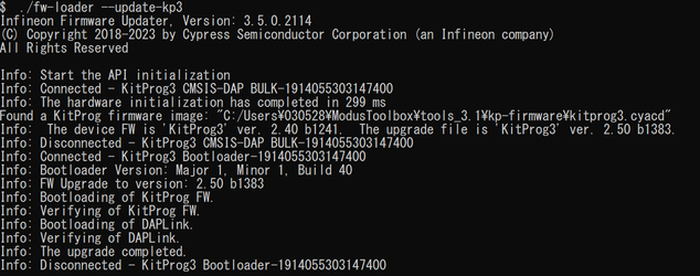 已解决: 错误：kitprog3：无法获取设备 - Infineon Developer Community