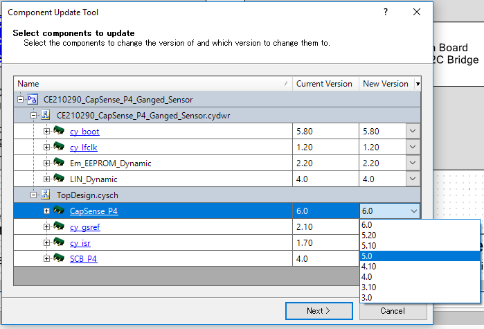 解決済み: CapSenseコンポーネントの表示について - Infineon Developer Community