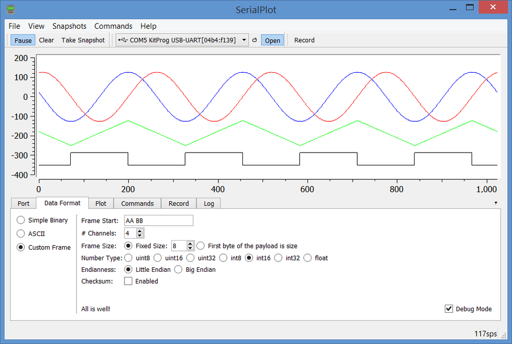SerialPlot：UART 接口至实时数据图表（v.1.2） - Infineon Developer Community