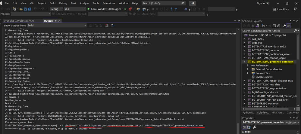 How to build Radar SDK from source code - Infineon Developer Community