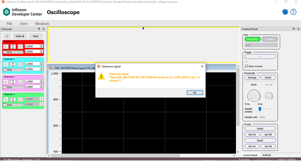 Solved: Oscilloscope by iMOTION Solution Designer problem - Infineon Developer Community