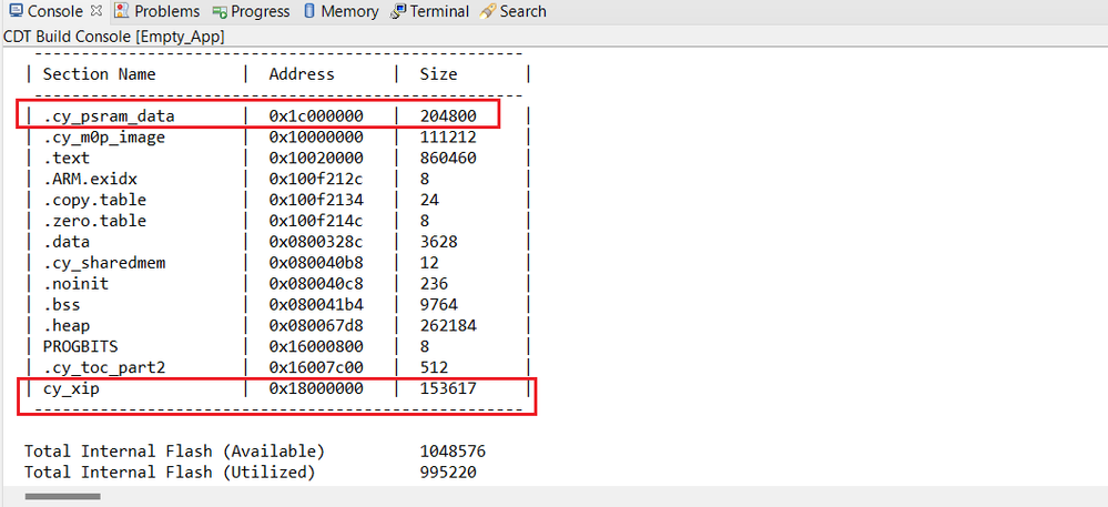 How to remove some section of PSoC6 Hex compiled b... - Infineon Developer Community