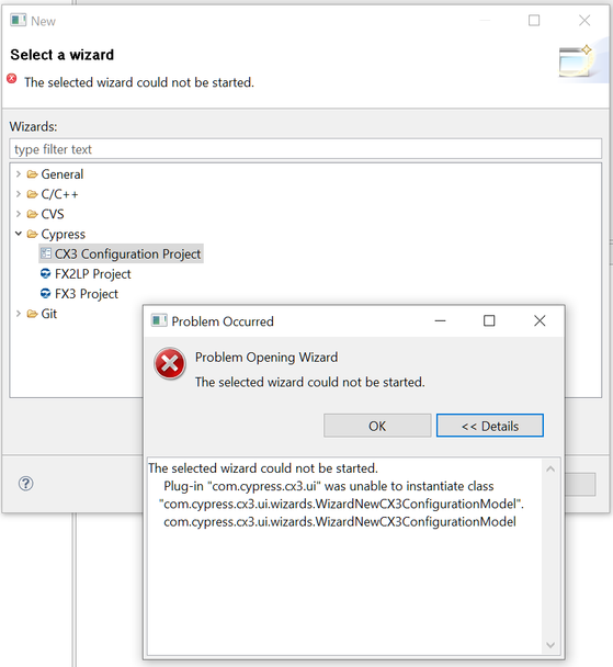 已解決：EZ-USB SDK 1.3.5 CX3 設定精靈不起作用 - Infineon Developer Community