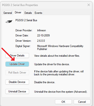 PGSISI 2 not detected after installing the evaluat... - Infineon ...