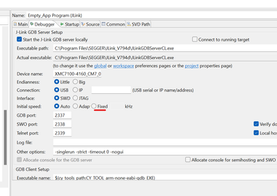 xmc-link cannot simulate the xmc7100 chip - Infineon Developer Community